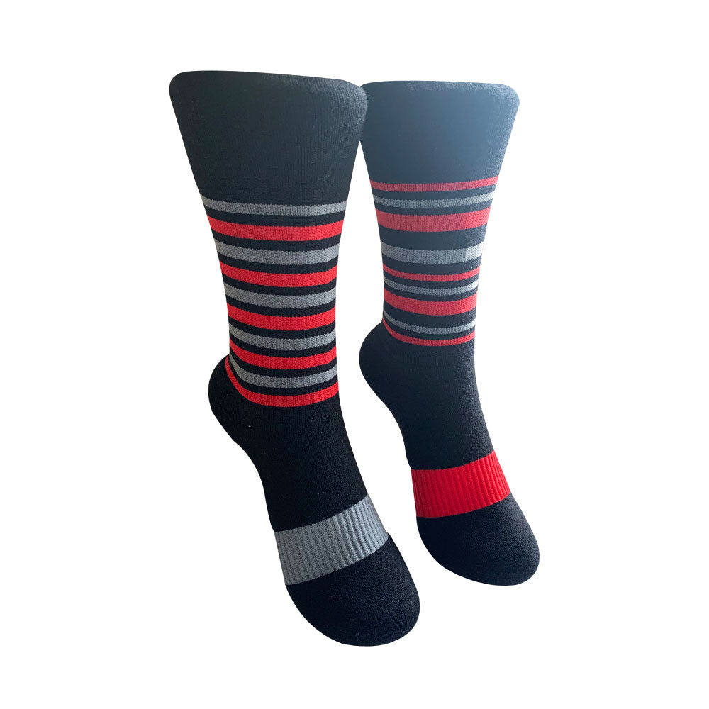 Black and red sports socks store